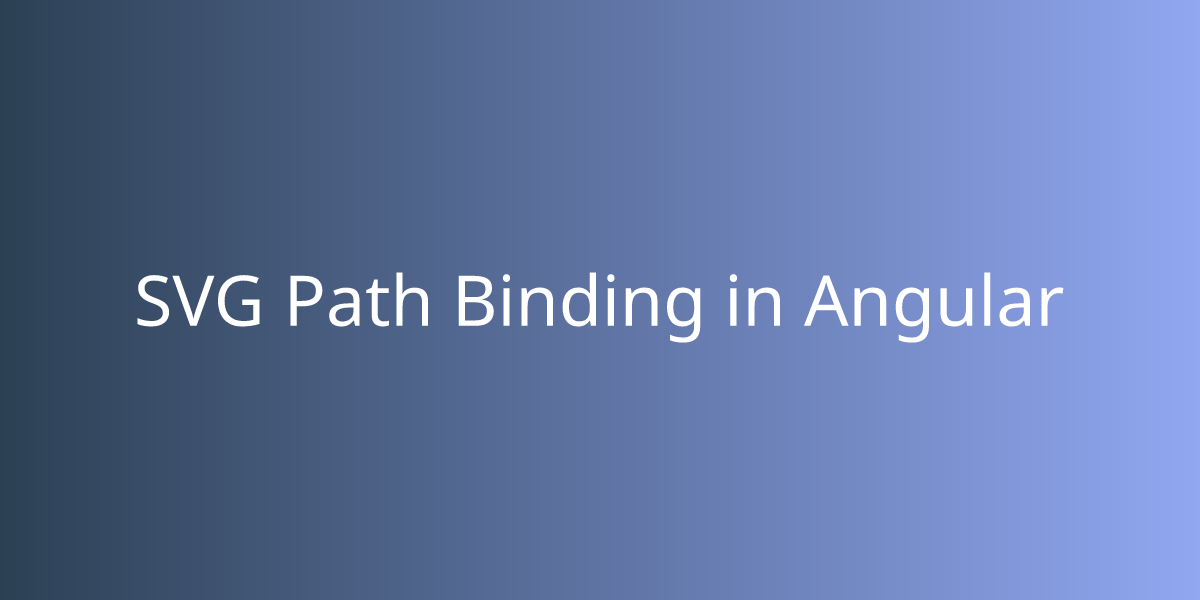 SVG Path Binding in Angular | Snippets | Borstch SVG Path Binding in Angular | Snippets | Borstch